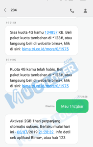 Paket Harian Murah Tri (1500, 2000 & 3000) Kuota Besar Loh