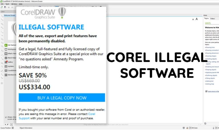 3 Cara Mengatasi Corel Draw X7 Illegal Software [FIX Copy Warning]