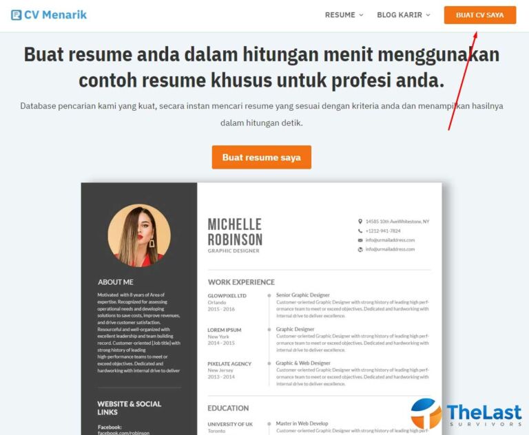 Website Pembuat CV Online Secara Gratis & Profesional