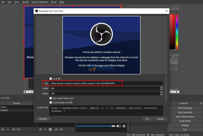 2 Cara Mudah Menampilkan Live Chat YouTube di OBS