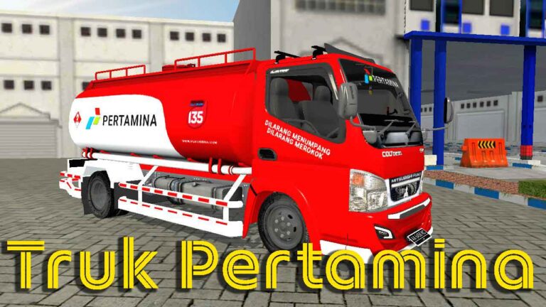 10+ Mod BUSSID Truk Pertamina (Trailer, Tronton, Panjang, Biru)