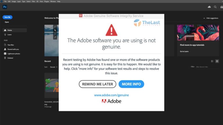 2 Cara Mengatasi Adobe Genuine Software Integrity Service di Photoshop