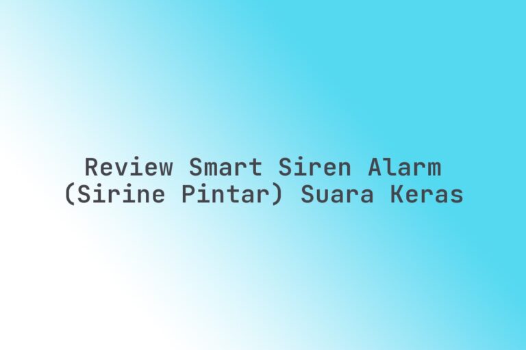√ Review Smart Siren Alarm (Sirine Pintar) Suara Keras - Thelastsurvivors