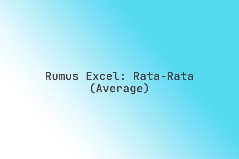 √ Rumus Excel: Rata-rata (AVERAGE) - Thelastsurvivors